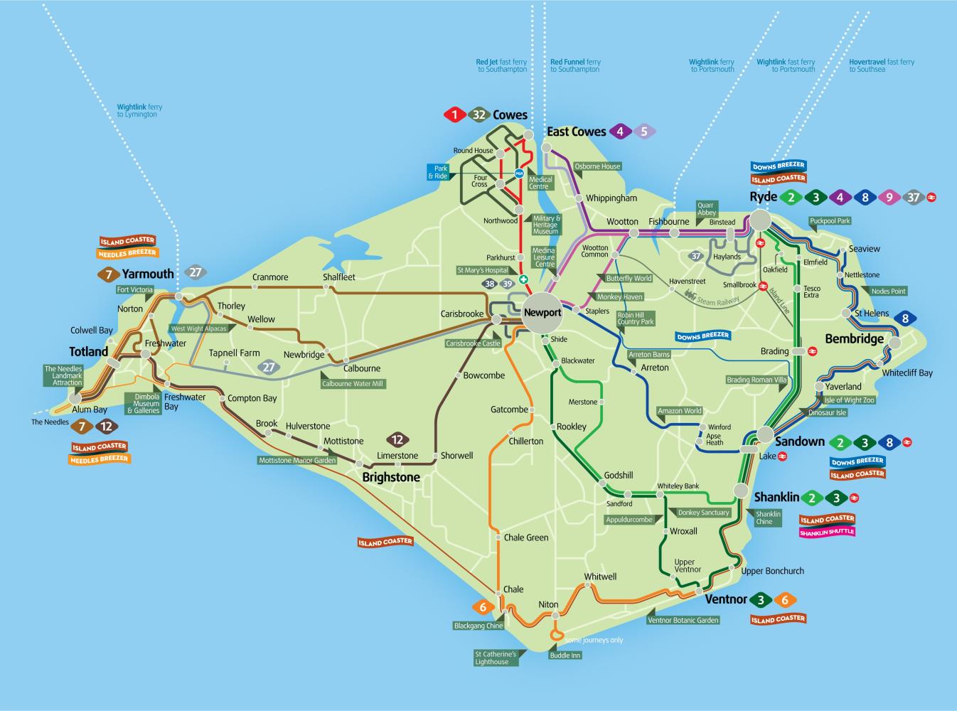 Southern Vectis_iow bus networkmap_287x210_Jan_2018_OL_SUMMER | THE ...